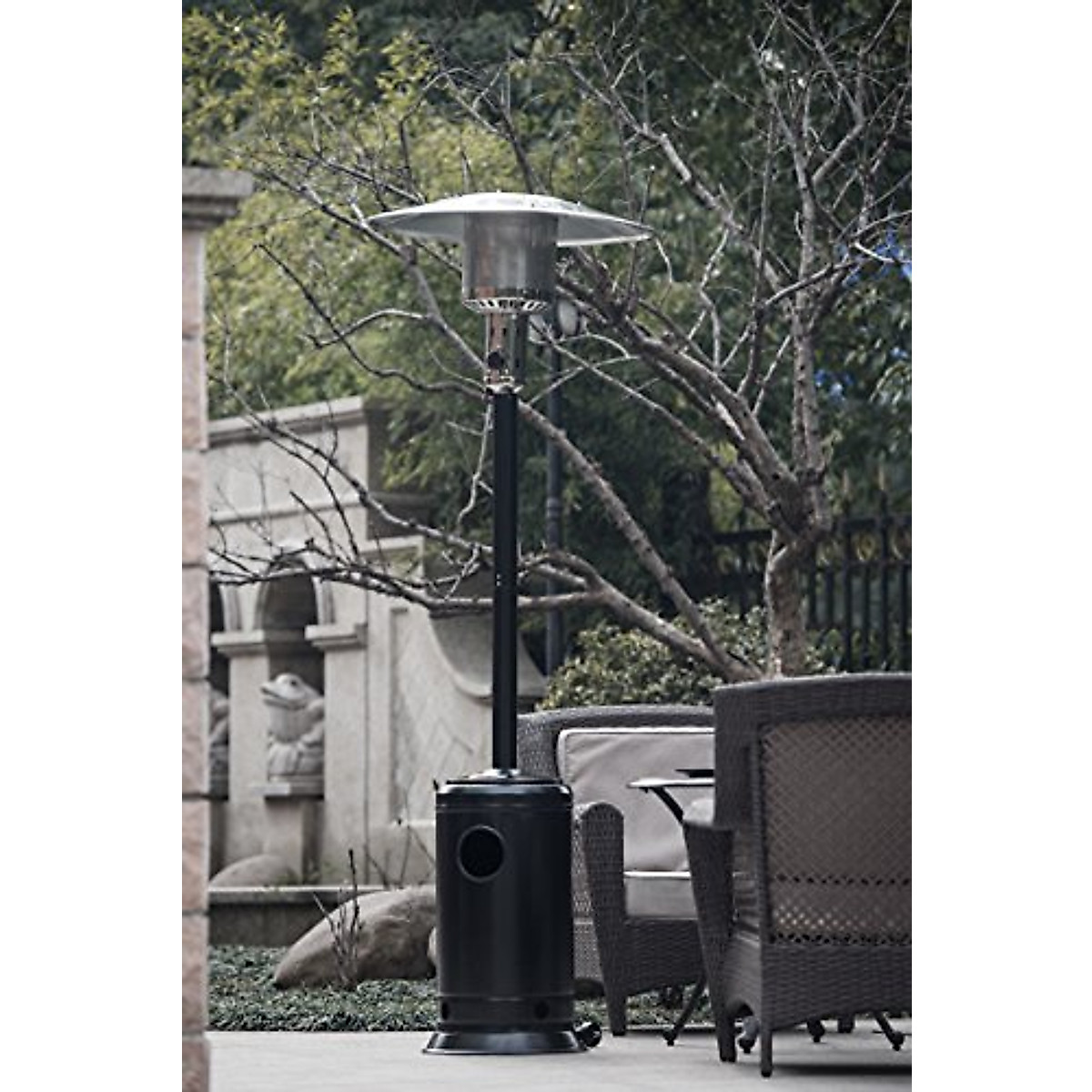LEGACY HEATING 47000 Btu Propane Patio Heater, Hammered, Black