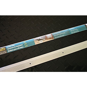 M-D Building Products 78071 Fluted 1-3/8-Inch by 36-Inch Carpet Trim, Silver