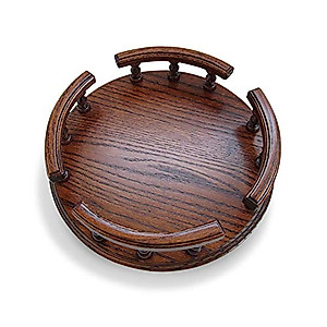 Amish Handcrafted 12" Lazy Susan Turn Table Revolving Solid Wood Oak Table Centerpiece Rotate Condiment Server Swivel (Sorrel)