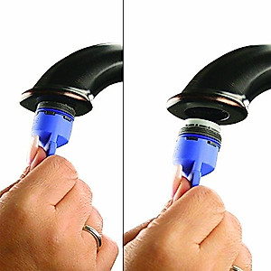 Neoperl 13 0000 5 Standard Flow Cache Perlator HC Aerator, Tom Thumb Size, 2.2 GPM, Aerated Stream, M16.5 x 1 Threads Bundle with Aerator Key (2 Items)