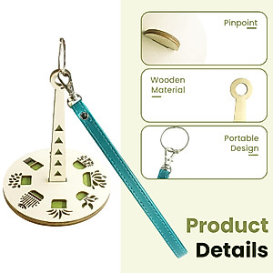 KHOCOEE Portable Wrist Yarn Holder Set, 3 PCS Wooden Yarn Spinner with 3 Crochet Rings & 50 Knitted Crochet for Carrying Yarn On The Go Knitting Supplies for Compilation Enthusiasts