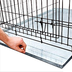 KOPEKS Galvanized Metal Tray for Dog Crates, Pet Kennels, Restaurant Grease Traps, and Floor Protection, Chew Proof Durability, Heavy-Duty Reusable Coverage, 41 x 27 Inches, (KPS-1119)