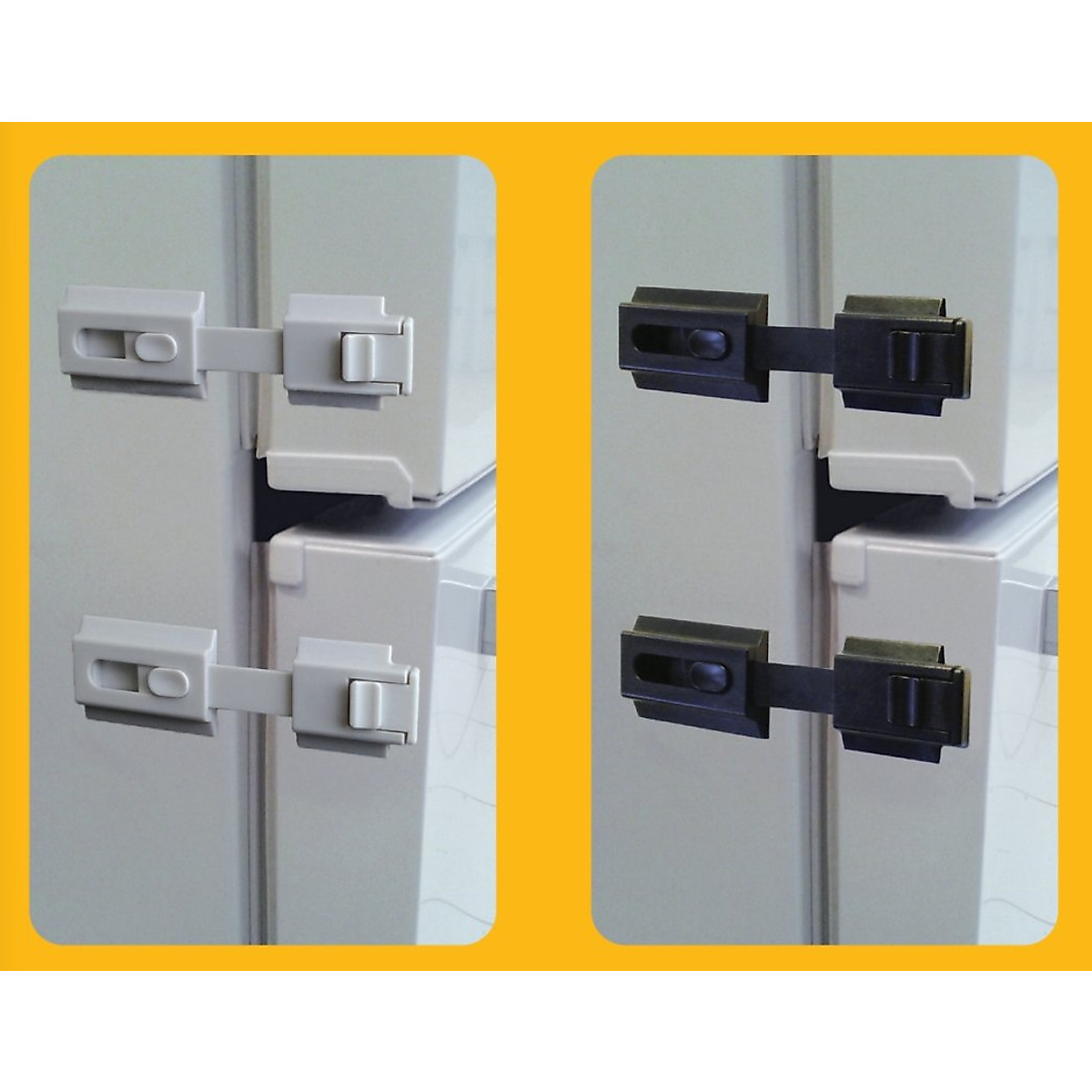 The Guardian Refrigerator Lock for Any Home Appliance, Used for Infants, Special Needs Children and Dementia Patients (Black) - One Lock