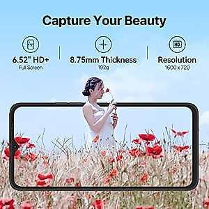 UMIDIGI C1 Cell Phone Unlocked,Android 12 GO 5150mAh Battery with 6.52" Full Screen T-Mobile Smartphone 2GB RAM+32GB ROM 256GB Expandable 13MP Camera Mobile Phone