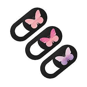 Webcam Cover Laptop Camera Cover Slide Cute 3 Pcs iPhone Front Web Cam Privacy Cover Sliders Clip Camera Blocker for Computer,Pc,Cell Phone,MacBook Pro,Ipad,MacBook,Mac,MacBook Air,iPhone X,Ipad Pro