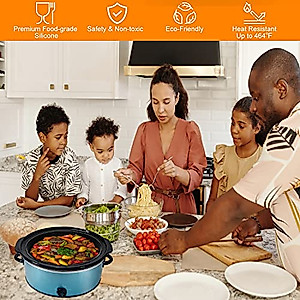 Salalina Slow Cooker Liners fit Crockpot 7-8 Quart Oval Slow Cooker – Reusable & Leakproof Dishwasher – Safe Cooking Liner – silicone crockpot liner for 7 Quart Crock Pot