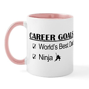 CafePress World's Best Dad Ninja Goals Mug Ceramic Coffee Mug, Tea Cup 11 oz