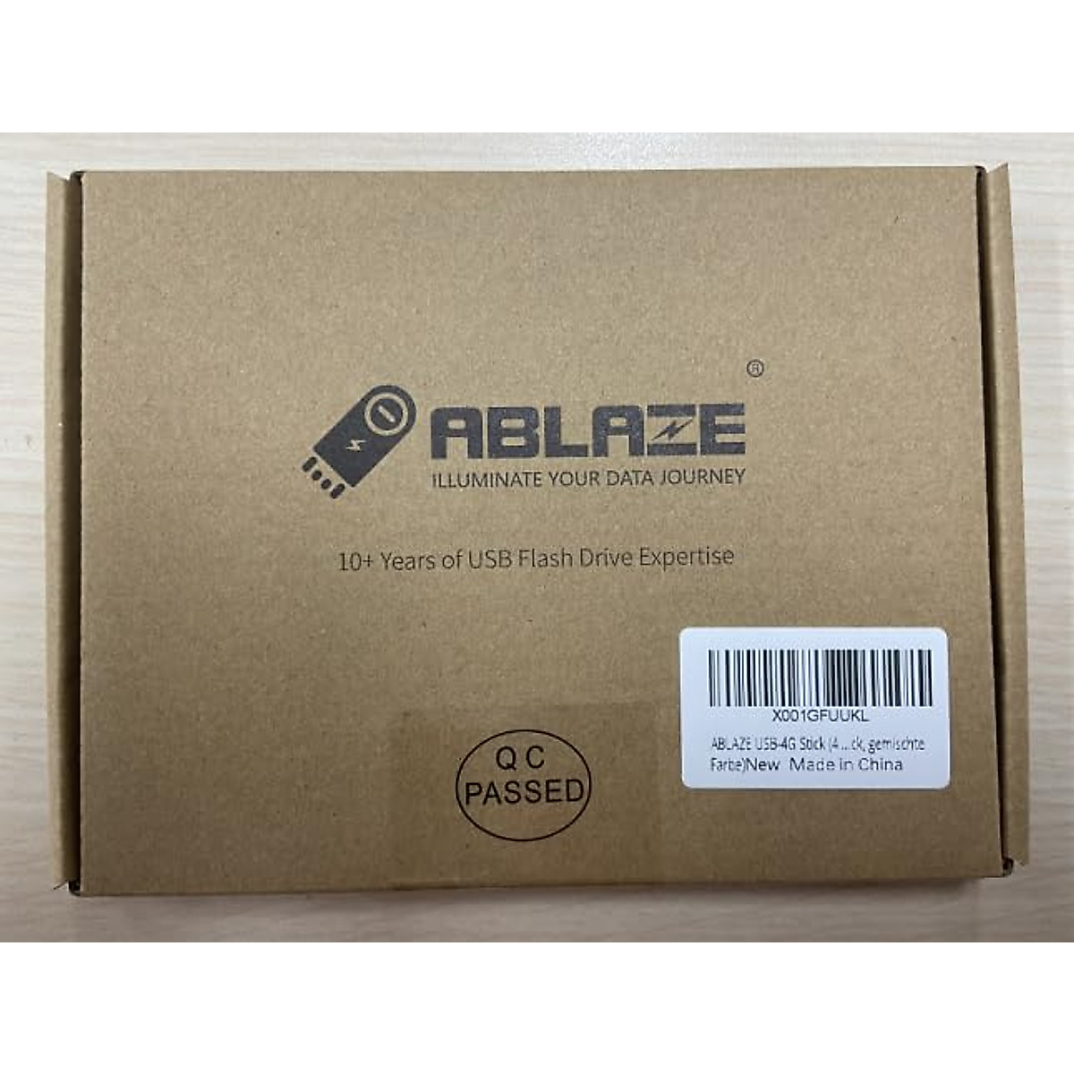 ABLAZE USB 2.0 4GB Flash Drive 10 Pack with Lanyards and Swivel Thumb Drives (Mix Color)