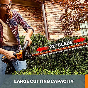 Worx WG261 20V Power Share 22" Cordless Hedge Trimmer (Battery & Charger Included)