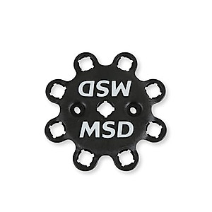 84333 MSD Distributor Cap - V8 - HEI Terminals - Black - Spark Plug Wire Retainer