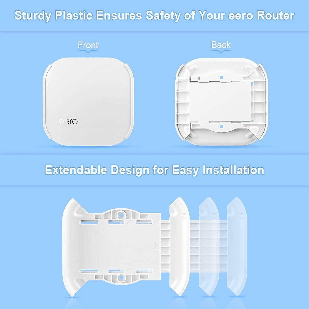 Wall Mount Holder for eero Pro Home WiFi, Relassy eero Wall Mount Bracket Compatible with eero WiFi System Ceiling Holder for eero WiFi System Set of 3