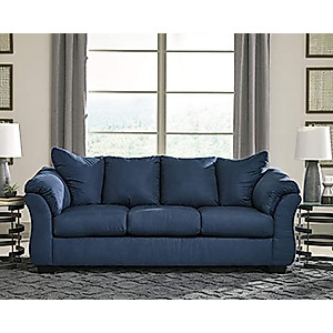 Signature Design by Ashley Darcy Casual Plush Sofa, Dark Blue