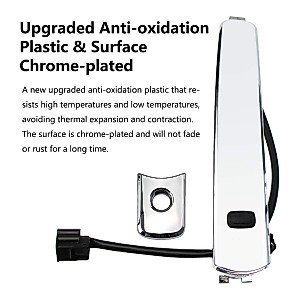 TIKSCIENCE Exterior Chrome Door Handle Front Left Driver Side with Keyhole 80640-CZ31B Fit for Nissan Rogue 2010-2013 Replace 80645-CA000 Smart Entry Keyless Handle