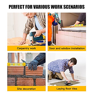 RONGPRO 9 Inch Torpedo Level, Magnetic Box Level with 45°/90°/180° Bubbles, Shock Resistant Bubble Level Tool for Measuring