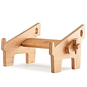 MTWhirldy Laptop Stand Bamboo, Universal Computer Riser Stands Compatible with MacBook Air Mac Pro HP DELL Acer Wood Laptop Holder for Desk (for 11-15inch)