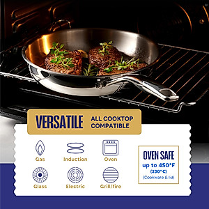 LEGEND COOKWARE 3 Ply Stainless Steel Pots and Pans Set | 10-Piece, Induction, Non-Toxic, Oven Safe | Best 18/0 Full Clad | Premium Kitchen Cooking, Professional Chef Quality | PFOA, PTFE & PFOS Free