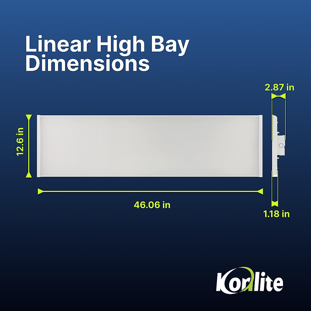 Konlite - 4 FT Linear LED Shop Lights, 225W, 30,626LM Bay Ceiling Shop Light for Commercial & Industrial Use, Non-Maintenance Shop Lights for Workshop, Garage Light, 5000K Daylight, Dimmable 1-10V