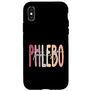 iPhone X/XS Vintage Pastel Phlebotomist Colorful Phlebotomy Nurse Case