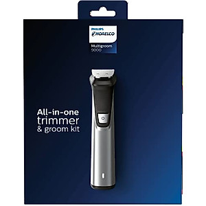 Philips Norelco Multi Groomer 29 Piece Mens Grooming Kit, Trimmer for Beard, Head, Body, and Face - NO Blade Oil Needed, MG7791/40