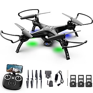 ATTOP FPV Drone with Camera for Adults/Kids/Beginners, Total 30 Mins Flight time FPV Drones, 120°Wide View, Easy Control with Remote/App/Voice/Gesture/Gravity, 1 Key Operation, Boys & Girls Toy Drone, CPSIA Certified