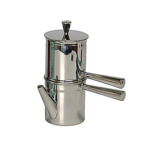Ilsa Stainless Steel Neapolitan Coffee Maker with Spout, 6 Cup