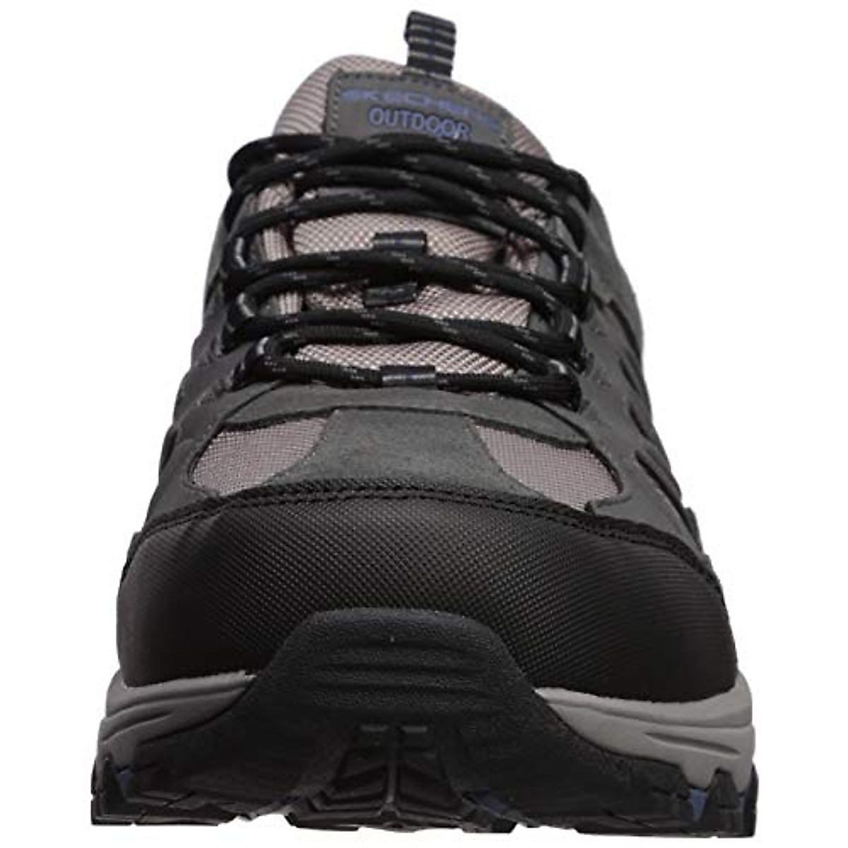 Skechers Men's Selmen-Enago Trail Oxford Hiking Shoe, Grey, 9.5 Extra Wide US