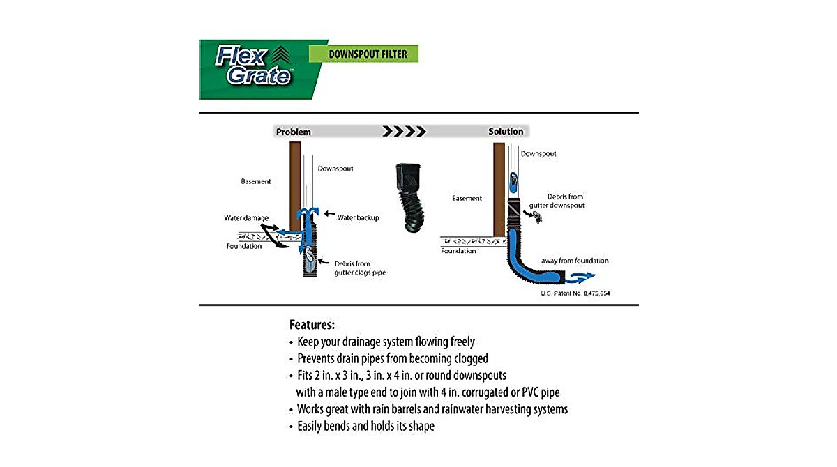 Efficient Downspout Debris Filter for Home Gutters