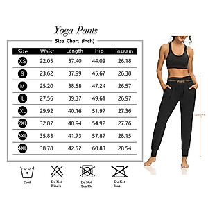 DIBAOLONG Womens Yoga Sweatpants Loose Workout Harem Joggers Casual Comfy lounge Pajama Pants with Pockets Black XL