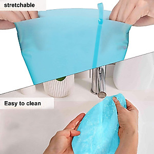 TEQIFU Piping Bags and Tips Sets, 2-Pack Food Grade Reusable Silicone Pastry Bags with 12-Pack Stainless Steel Icing Tips for Baking, Decorating Cake, Cookies, 2 Couplers & 2 Bag Ties Include