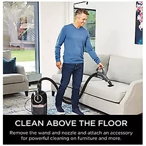 Shark CV101 Vacuum Canister pet Anti-Allergen Complete Seal Smooth Glide Wheels Bagless, Corded (Renewed)