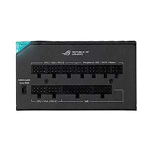 ASUS ROG Thor 850W Platinum II (Fully Modular Power Supply, 80+ Platinum, Lambda A++ Certified, ROG heatsinks, 135mm PWM Fan, 0dB Mode, OLED Panel, Sleeved Cables, Aura Sync, 10 Year Warranty)