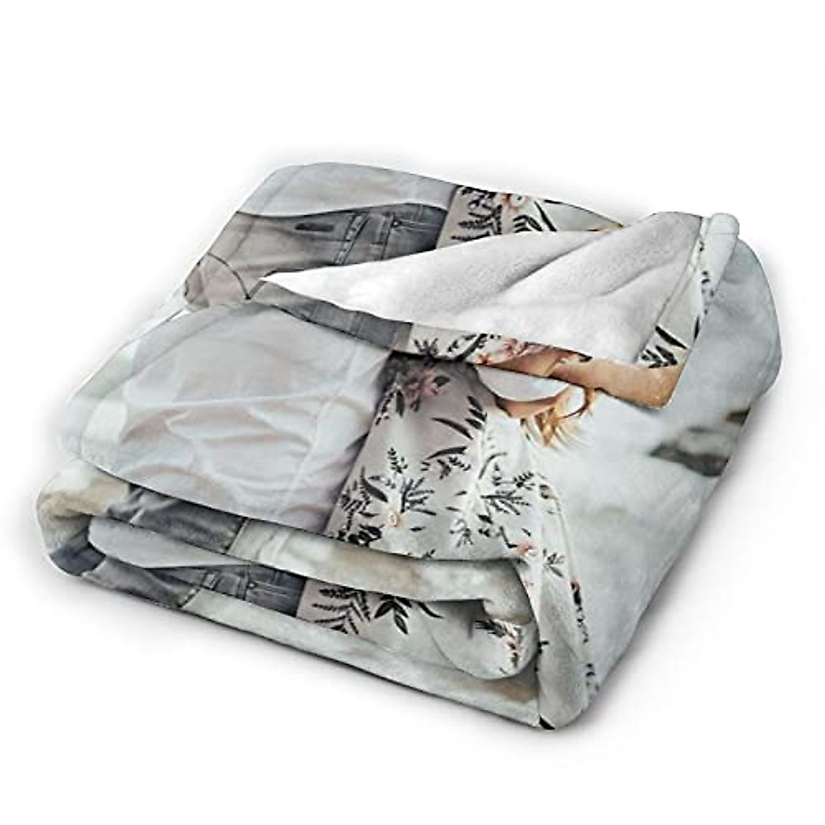 Custom Blanket with Words Picture Collage Customized Blankets, Birthday Souvenir Gifts Personalized Throw Blanket for Father, Mom, Kids, Dogs, Friends or Lover, 1 Photo Collage, 50" x 40"