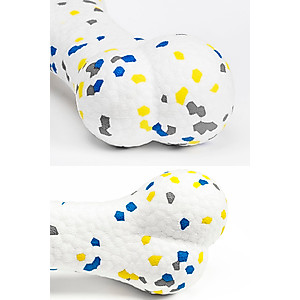 Moonorange Upgrade Bone Dog Balls Tough Dog Toys for Aggressive Chewers, Indestructible Chew Bone Toy Tennis Balls for Large Breed (White)