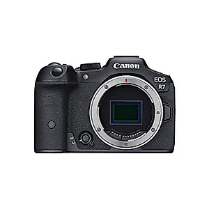 Canon EOS R7 Content Creator Kit, Mirrorless Vlogging Camera, 32.5 MP, 4K 60p Video, DIGIC X Image Processor, RF-S18-45mm F4.5-6.3 is STM Lens, Stereo Microphone DM-E1D, LP-E6NH Battery