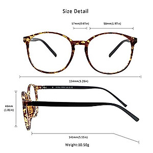LifeArt Blue Light Blocking Glasses, Anti Eyestrain, Computer Reading Glasses, Gaming Glasses, TV Glasses for Women Men, Anti Glare (Tortoise, No Magnification)