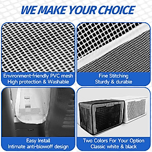 TAKTOPEAK Window AC Mesh Cover 20" W x 12.2" D x 13.4" H Specially for Midea U-Shaped Air Conditioner 8000BTU,10000BTU, 12000 BTU, Anti-Leaf, Dustproof & Easy Air Flow