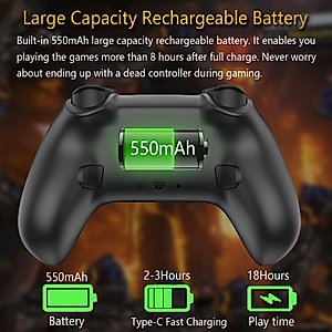 Joso Mobile Game Controller for iPhone iPad, Direct Play, Bluetooth Gaming Gamepad Joystick Works with Most iOS, iPad, MFi Games, Call of Duty Mobile(COD), Genshin Impact, Asphalt 9, Real Racing 3