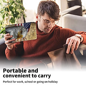 Case for Samsung Galaxy Tab A8 10.5 Inch 2022 (SM-X200/SM-X205/SM-X207) 360 Degree Rotating Swivel Stand PU Leather Cover with Auto Wake Sleep, USA Flag Eagle Constitution