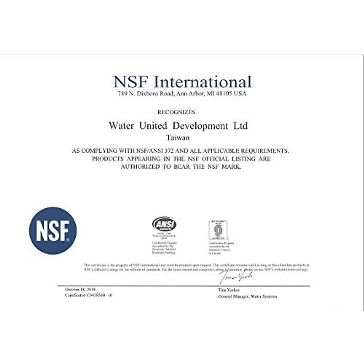 NSF Certification Lead-Free Water Filtration Reverse Osmosis Faucet Advanced RO Tap for Drinking, Kitchen Sink Cleaning | Safe, Healthier (Chrome) (Chrome)