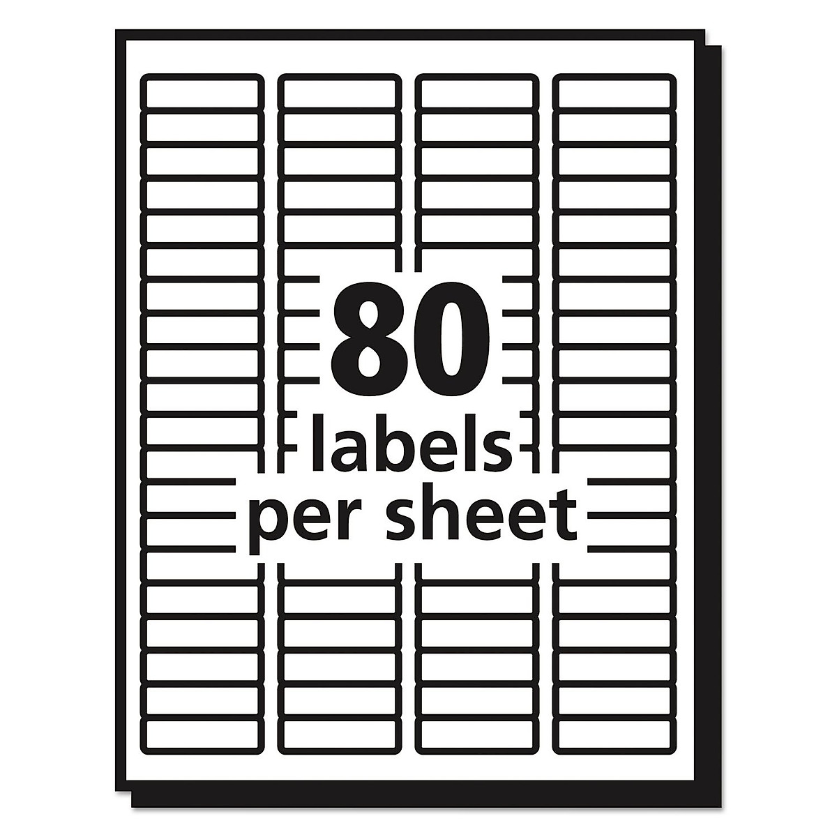 Avery 5667 Matte Clear Easy Peel Return Address Labels, Laser, 1/2 x 1 3/4, 2000/Box