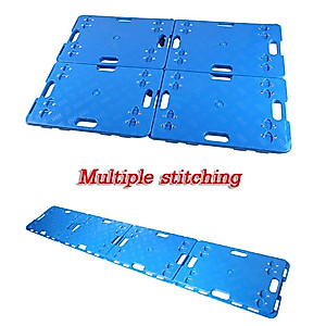 YGCBL Multifunction Portable Hand Trucks,Trolleyplastic Dolly Platform Transport Roller Flatbed Truck Super-Quiet with Brake Universal Wheel Can Be Stitched, 150Kg Capacity,Blue,60X40X12.5Cm