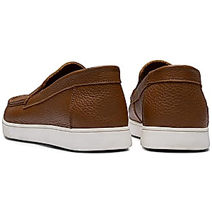 Jousen Men's Loafers & Slip-ons Leather Mens Casual Shoes(AMY3048A tan 10)