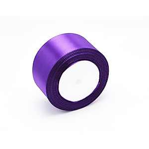 AKOAK 2 inches 25 Yards Purple Satin Ribbon Perfect for Wedding, Gift Wrapping