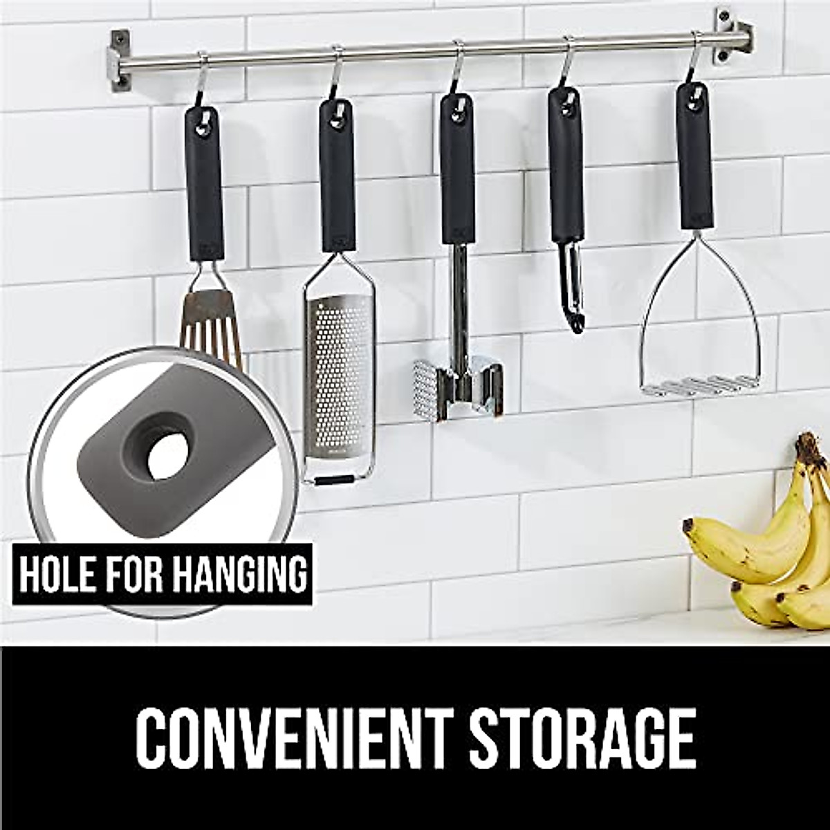 Gorilla Grip Heavy Duty Meat Tenderizer, Oversized Kitchen Mallet, Soft Grip Handle, Tool Maximizes Food Flavor, Spiked Side Tenderizes, Flat Smooth Flattens Steak, Pound Beef, Commercial Grade, Black