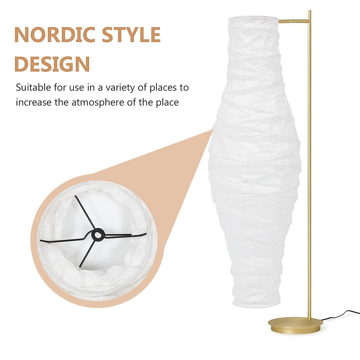 Paper Stand Lampshade Simple Home Lampshade Chic Light Shade Beautiful Lampshade Decorative Light Cover Lamp Accessory Paper Lamp Cover Floor Lamp Cover Fashionable Lampshade