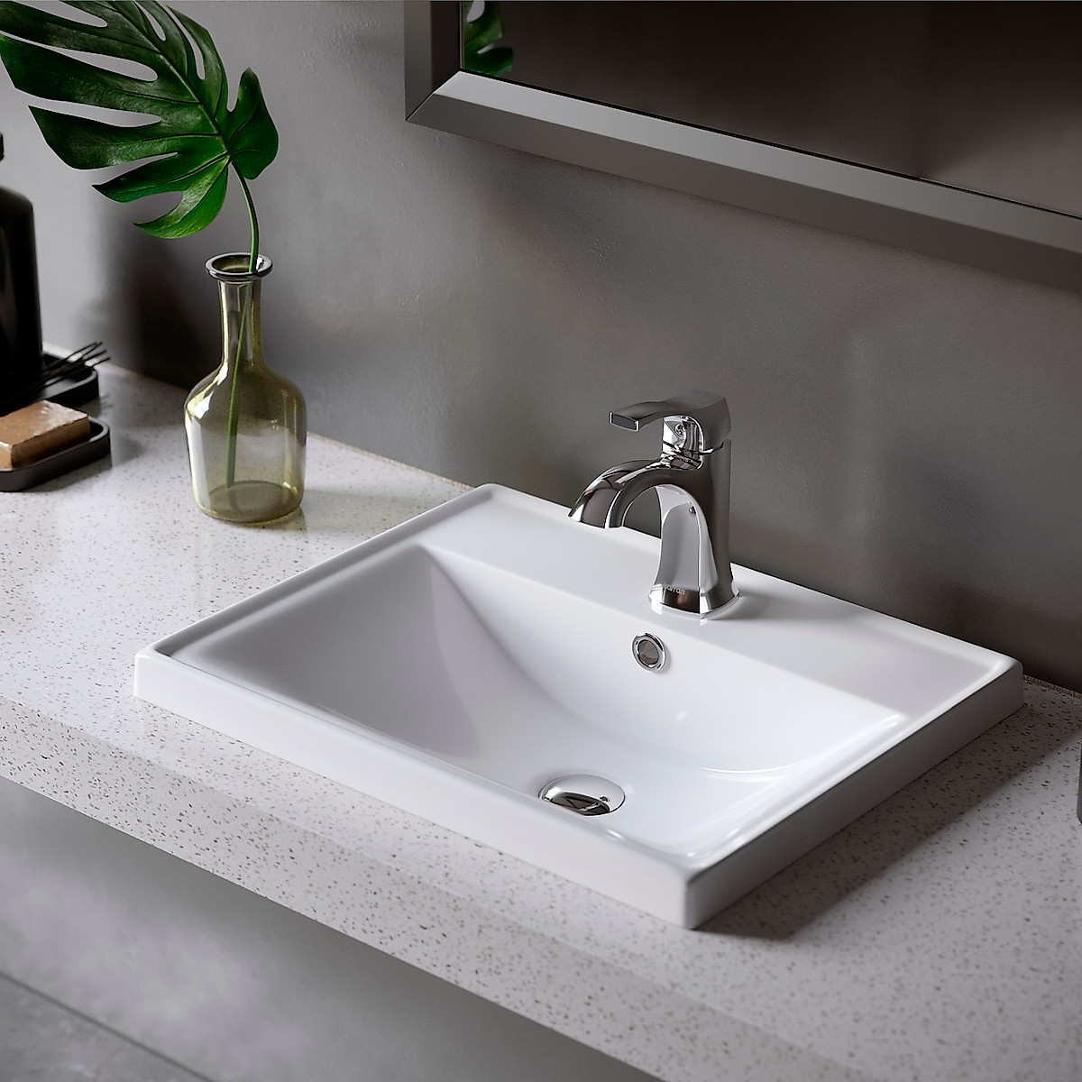 Karran Randburg KBF520 Single-Handle Single Hole Basin Bathroom Faucet with Matching Pop-up Drain in Chrome
