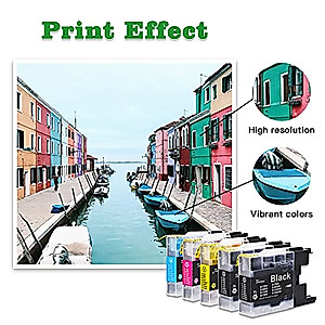 GREENARK Compatible Ink Cartridge Replacement for Brother LC75 LC71XL High Yield Ink Work for Brother MFC-J280W MFC-J425W MFC-J6510DW MFC-J6710DW MFC-J6910DW (2 Black, 1 Cyan, 1 Magenta, 1 Yellow)