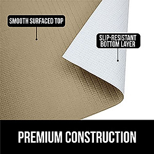 Gorilla Grip Stick Adhesive Removable Liner and Smooth Drawer Liner, Adhesive Liner Size 11.8x20, Contact Liner for Book Covers, Smooth Liner Size 17.5x20, Non Adhesive, Both in Beige, 2 Item Bundle