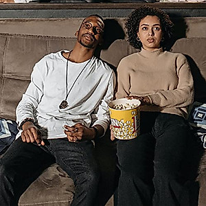 WYOMER 25 Pack 32oz Paper Popcorn Boxes Popcorn Containers Popcorn Buckets Disposable Pop Corn Tubs for Party and Movie