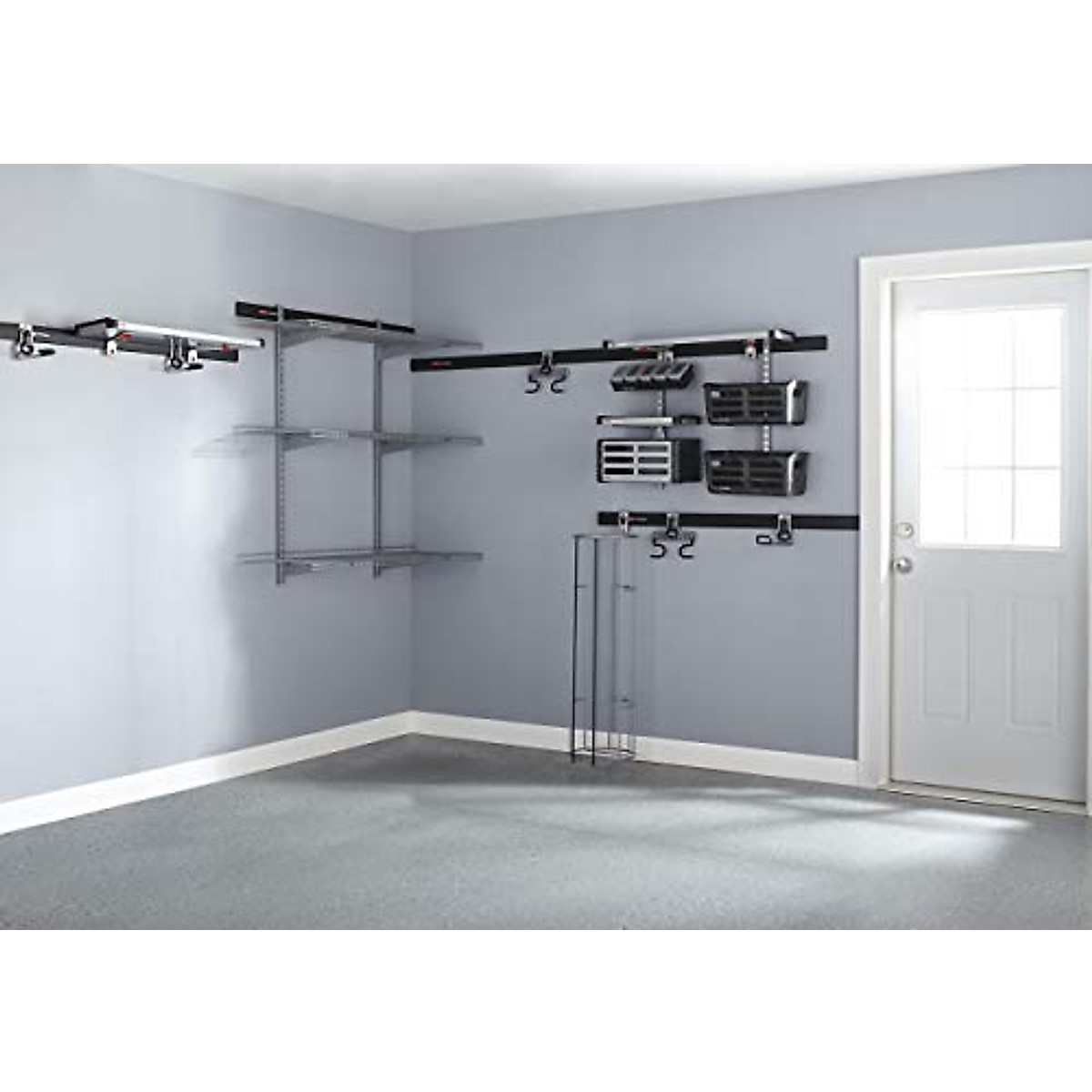 Rubbermaid FastTrack Rail Access Bin, Garage Organization Bin for Sports Equipment, Gardening Supplies and Household Item Storage